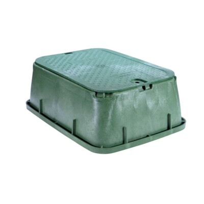 NDS RECTANGULAR VALVE BOX 432mm L x 298mm W x 171mmH GREEN BASE GREEN ...