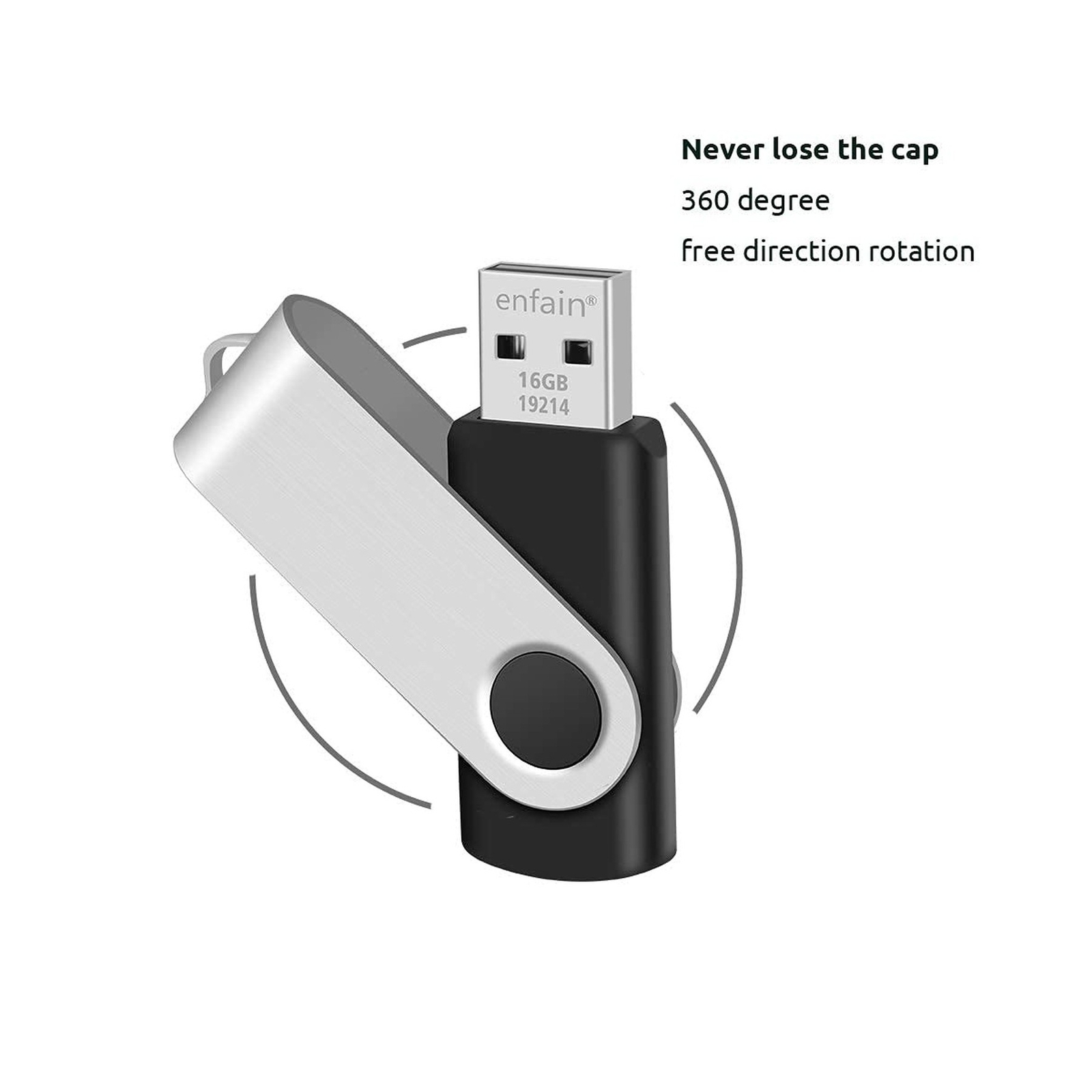 Enfain 16GB USB 2.0 Black Flash Drive Pack of 10 - (5000626) for sale ...