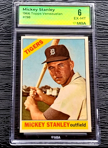 1966 TOPPS VENEZUELAN MICKEY STANLEY ROOKIE BASEBALL CARD #198 *RARE ...