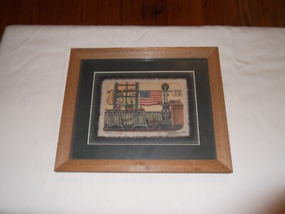 signed richard Neuman Cloth Print 2000 1G1 artwork vintage painting | eBay