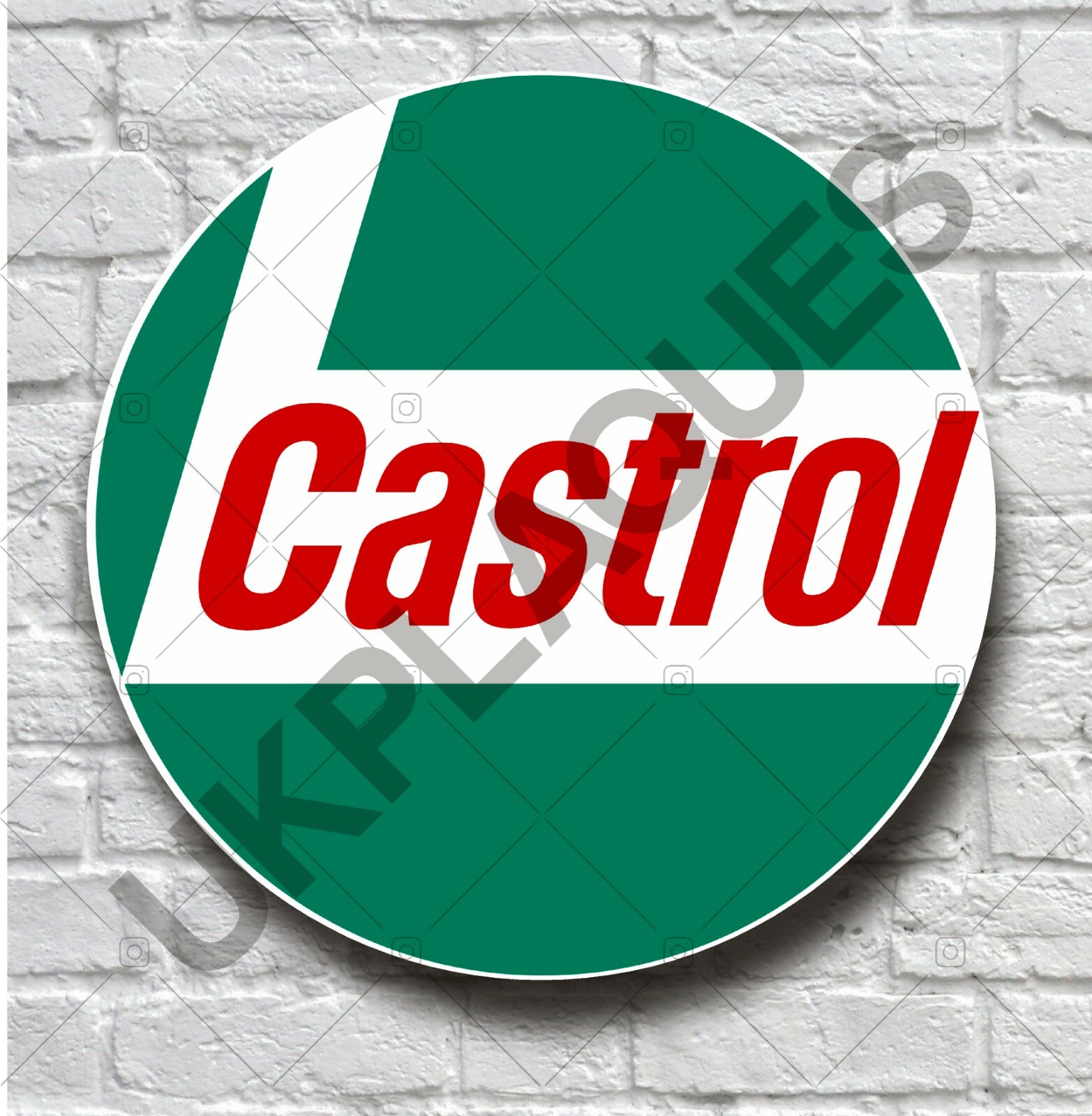 CASTROL MOTOR OIL GARAGE GASOLINE WALL SIGN PLAQUE PETROL CLASSIC ...