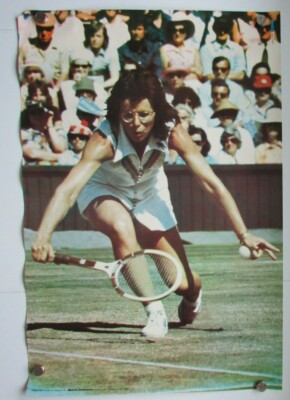 1974 Billie Jean King Sports Illustrated Poster 24" x 36" Tony Triolo ...