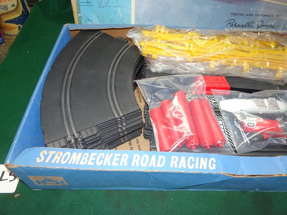 Vintage strombecker slot car set Thunderbolt Sold By Wards 1960s | eBay