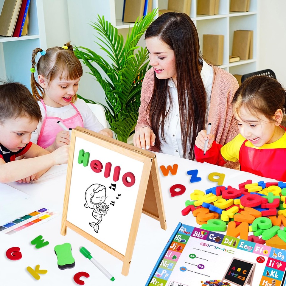 Magnetic Letters and Numbers with Easel for Kids/Toddlers, Magnetic ...