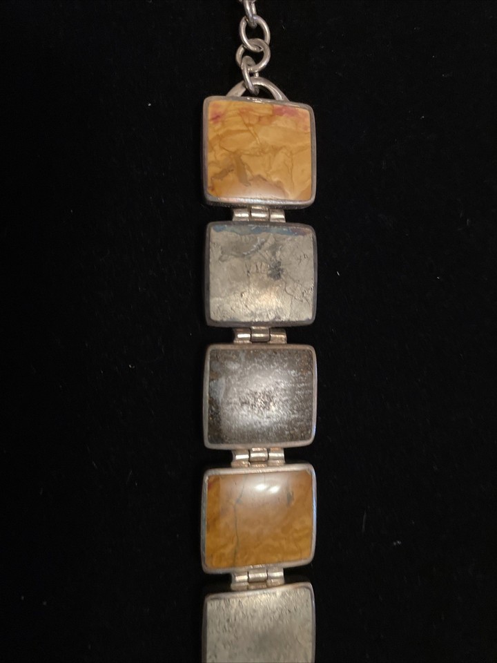 Silpada Sterling Silver Pyrite Bronzite Jasper Bracelet B0999 Retired ...