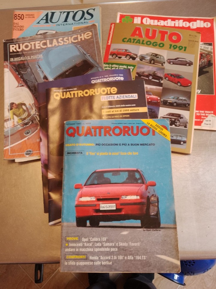 Vintage Italian car magazines 1990-93 QUATTRORUOTE AUTOS QUADRIFOGLIO ...