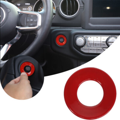 ABS Engine Start/Stop Button Switch Cover Trim for Jeep Wrangler JL JT ...