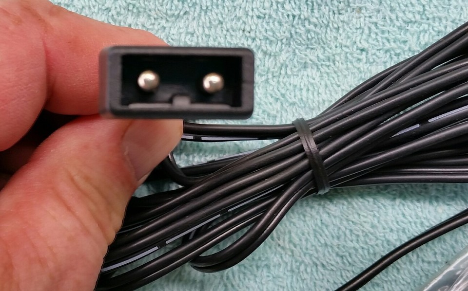2 DC Charger Cords, w/ 2 pin plug, 12 Volt DC Older Style Plug - 2 Cord ...