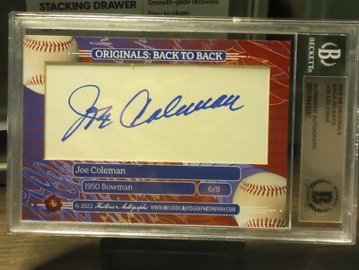 Pittsburgh Pirates🔥JOE COLEMAN🔥#'d 6/8🔥Back to Back Historic Autos ...