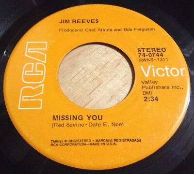 Jim Reeves 45 Missing You / The Tie That Binds | eBay