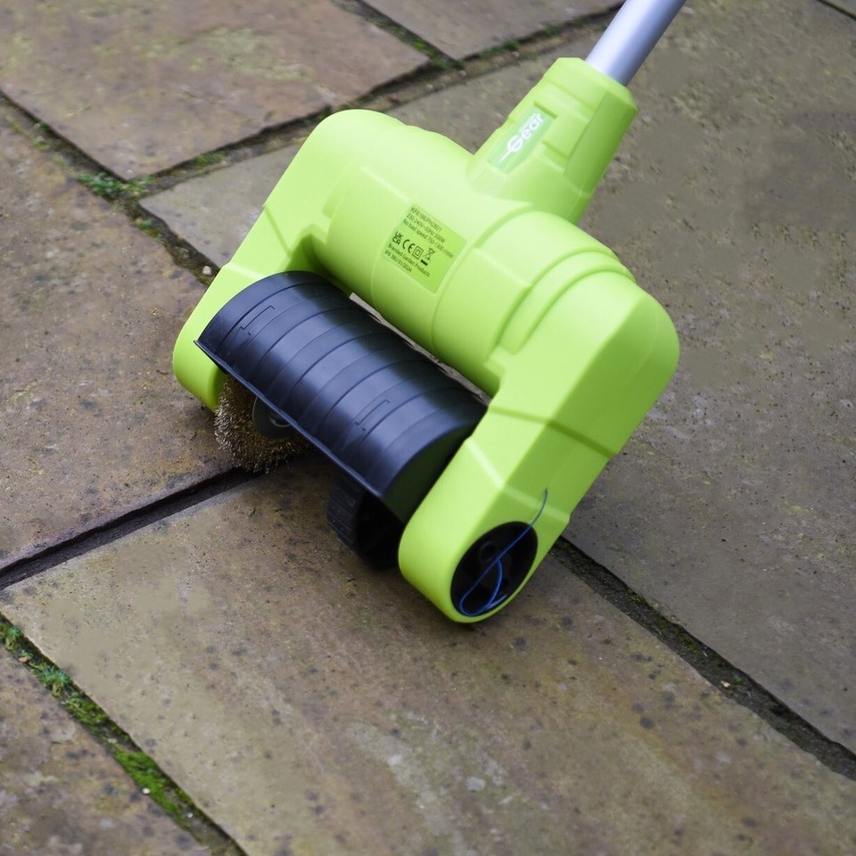 Garden Gear 500W 3 Brush Multi Cleaning Weed Sweeper Moss Dirt Removal ...