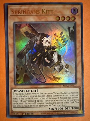 Yugioh Springans Kitt SDAZ-EN002 Ultra Rare AMERICAN PRINT 1st Edition ...