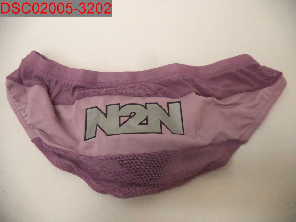 N2N Bodywear Men's Lilac Nitro X Mesh Bikini Brief Swimwear, Size M ...