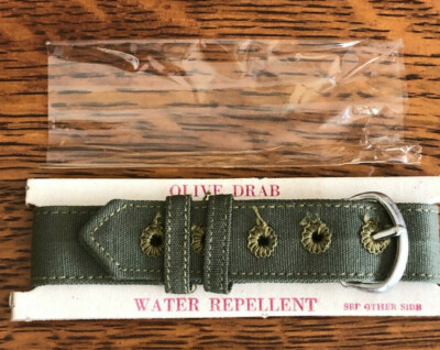 Vintage NOS 1945 WW2 Watch Band 16mm 5/8" 1 piece US Military steel ...