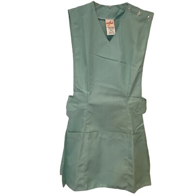 Vintage Uni Flair Apron Cobbler Smock Side Tabs Button Shoulder Small ...