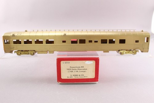 HO BRASS SOHO 1209 PRR PENNSYLVANIA 2-1-1 VIEW SERIES OBSERVATION CAR ...