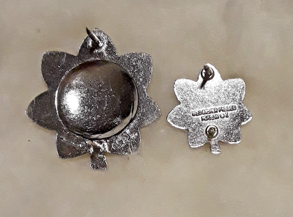 Comdr Lt Colonel Oak Leaf Military Pins 1/20 Silver Fill KREW Silver ...