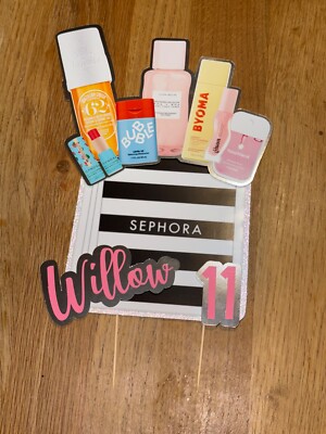 Sephora skincare beauty make up cake topper birthday teen girl party ...