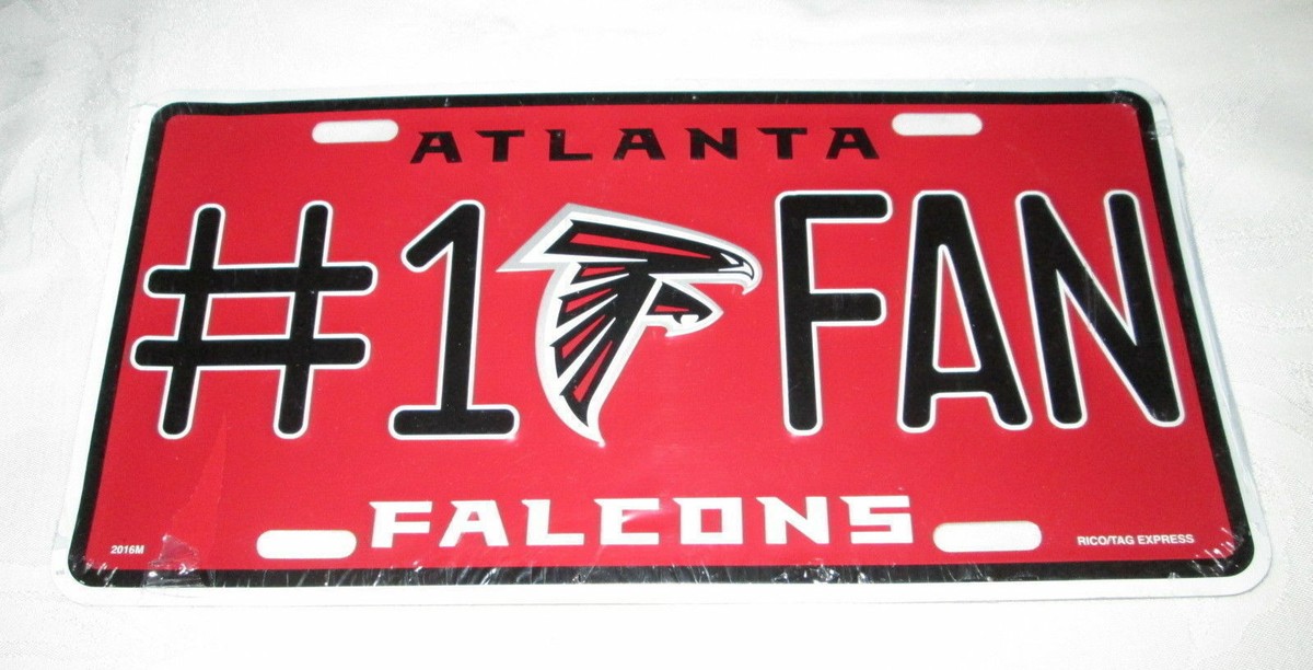Atlanta Falcons Embossed Metal License Plate Team Atlanta Falcons ...