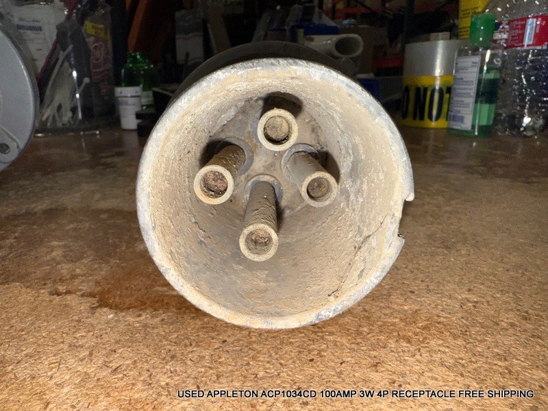 USED APPLETON ACP1034CD 100AMP 3W 4P RECEPTACLE FREE SHIPPING | eBay