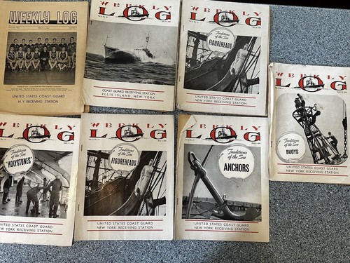 1942 Weekly Log Magazines US Coast Guard Receiving Station Ellis Island ...