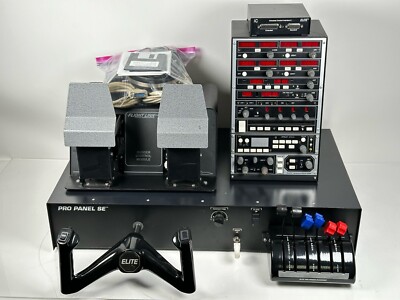 Elite Pro Panel Flight Simulator with Communications Cluster & Rudder ...