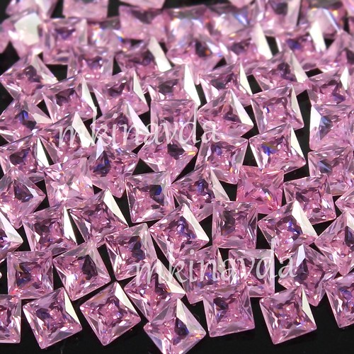 10 Pcs Lot Natural Montana Pink Sapphire 1.40 MM Princess Cut Eye Clean ...
