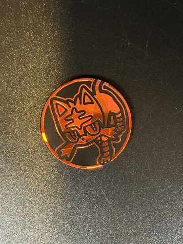 Pokemon Litten TEAM UP Cracked Ice Holo Collectible Coin Red Holofoil ...