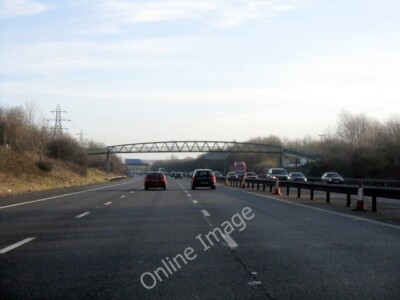 Photo 6x4 M6 Motorway - Footbridge Near Sowe Common Potter's Green ...