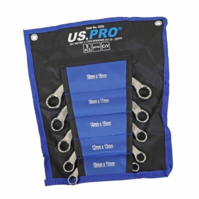 5pc Metric C Type Spanner Set Spanners 10 to 19mm C-type US PRO 3233 ...