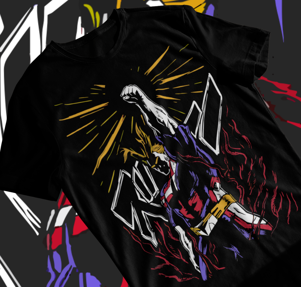 All Might T-Shirt My hero Academia Midoriya Plus Ultra Anime Soft Tee ...