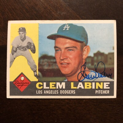 CLEM LABINE 1960 TOPPS AUTOGRAPHED SIGNED AUTO BASEBALL CARD 29 | eBay