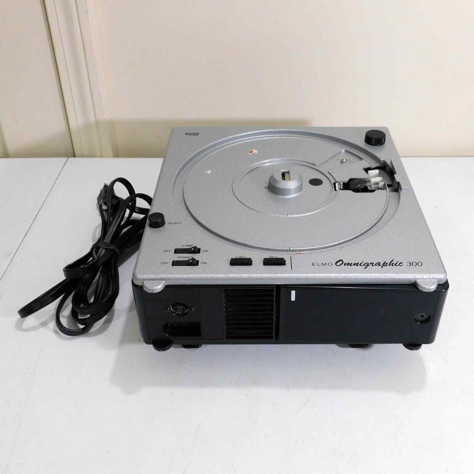 Elmo Omnigraphic 300 Slide Projector Tested Working Needs Lens