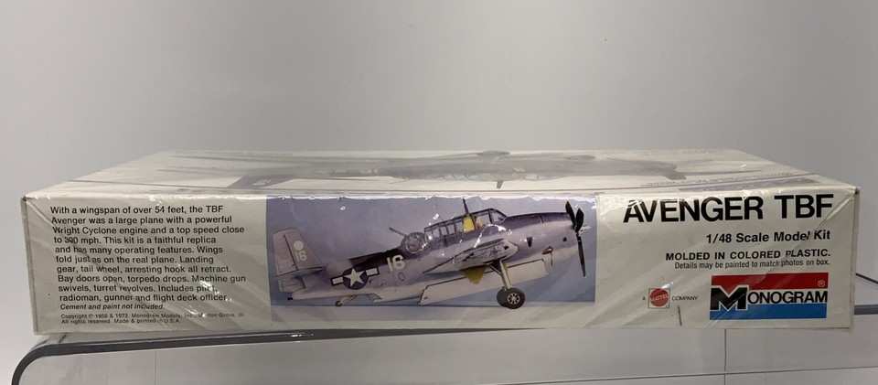 Vintage Monogram Model Avenger TBF Airplane #6829 and Thunderchief F ...