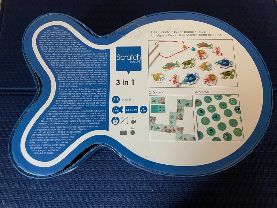 Scratch Europe 3 in 1 Fishing Game. Domino.Memo | eBay UK