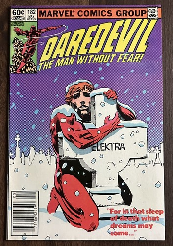 1982 Marvel Daredevil #182 Elektra Dies! Punisher & Kingpin Frank ...