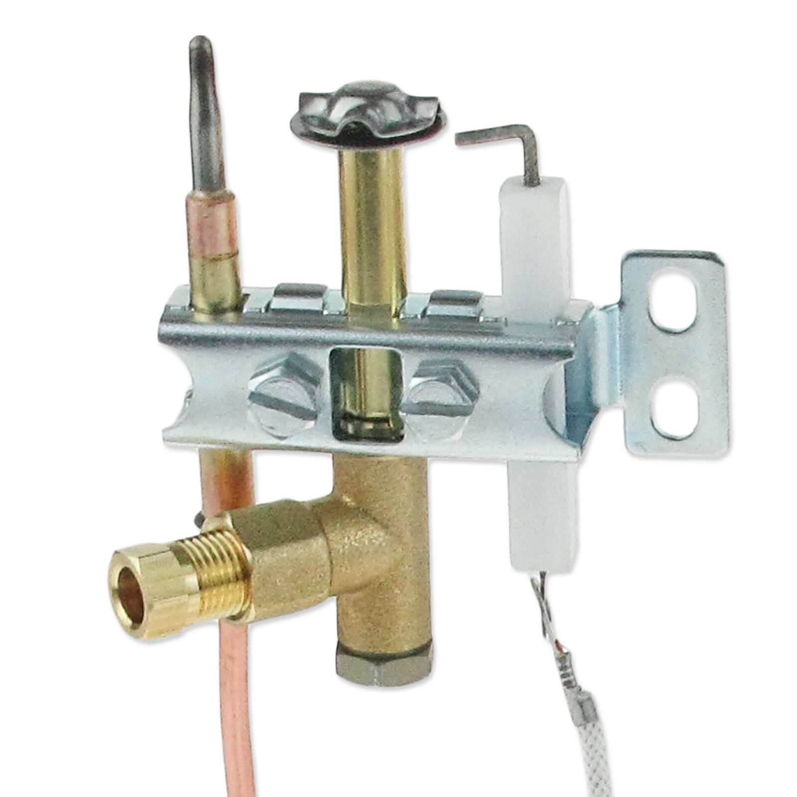 UNIVERSAL 3 WAY 6mm GAS PILOT KIT + PUSH BUTTON SPARK IGNITOR ...