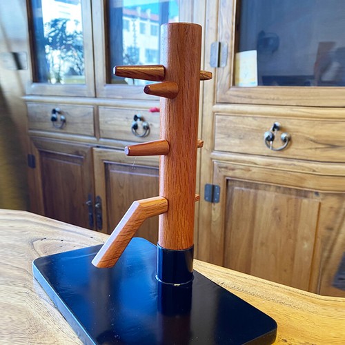 Chinese mini statue Wing Chun Stake Wooden Dummy Martial Arts Table ...