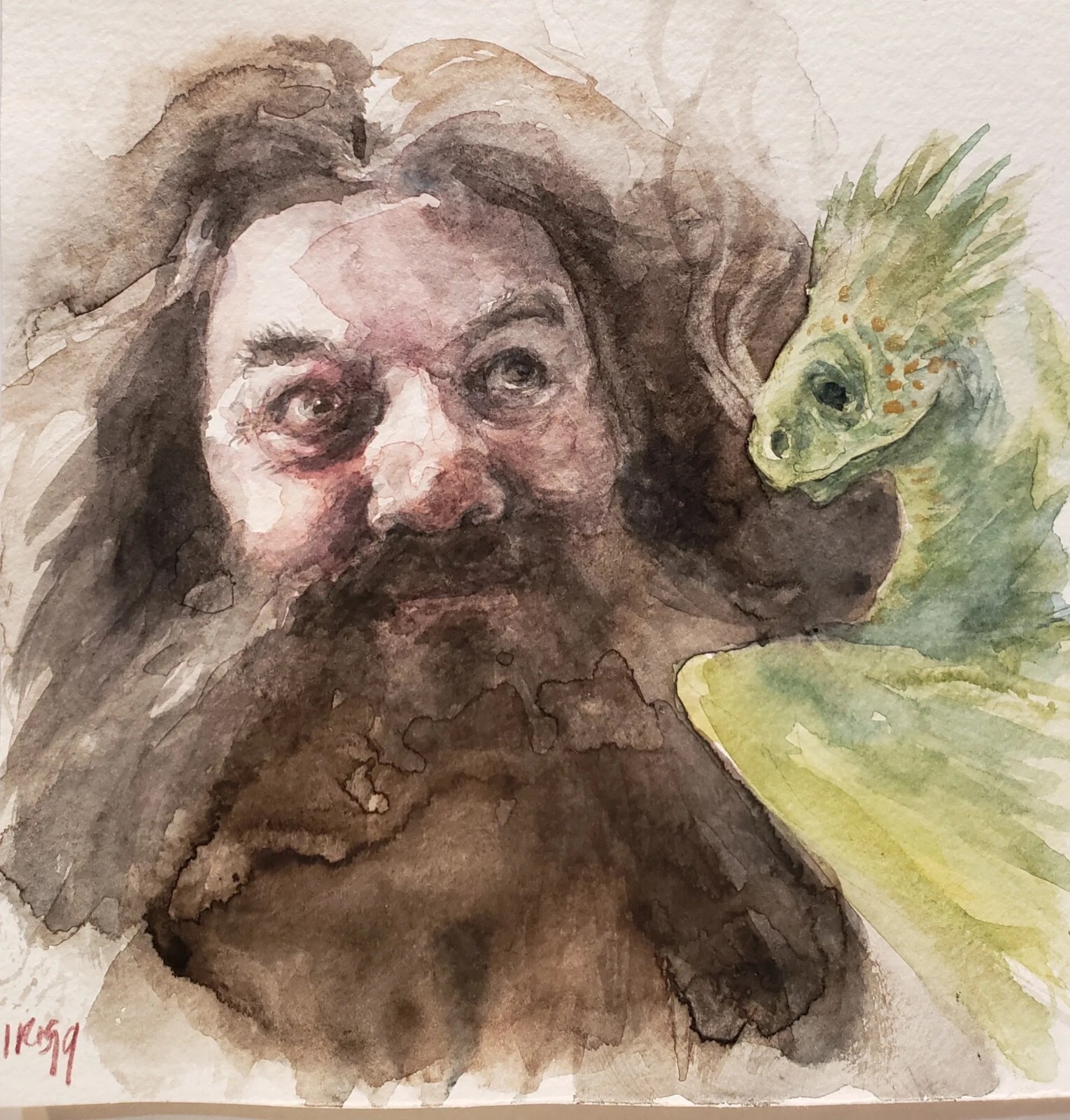 IRIS COMPIET original watercolor painting HAGRID (Harry Potter) | eBay