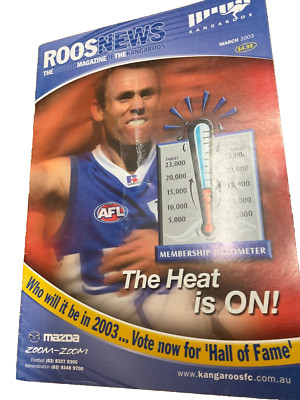 Roo News - Nth Melbourne Football Club Magazine / March 2003 | eBay ...