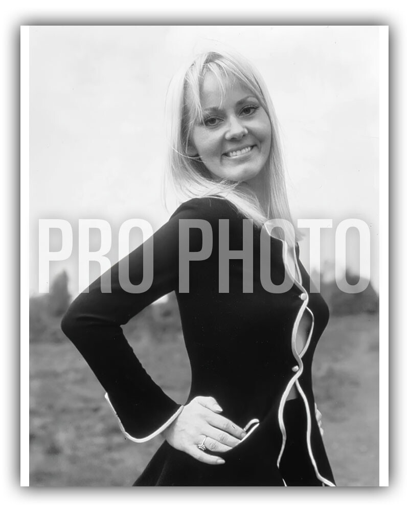 Yutte Stensgaard Sexy Blond Temptress Tight Black Dress 1970 UK Hammer ...