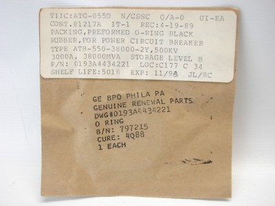 GE 0193A4434221 OEM -O-Ring For Outdoor Airblast Circuit Breaker ATB ...