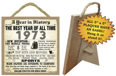 1973 A Year in History Birthday Highlights Sign Hang or Stand Great ...