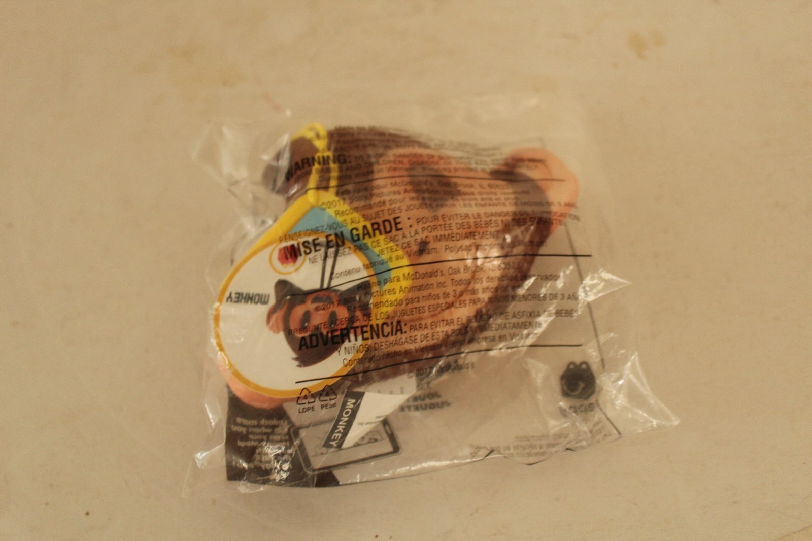 McDonalds Emoji Movie Toy Monkey Plush #2 Happy Meal 2017 McPlay Power ...