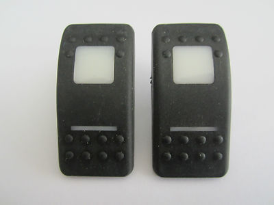 New Pair (2) Carling Actuator Rocker Soft Rubber Switch Covers Black ...