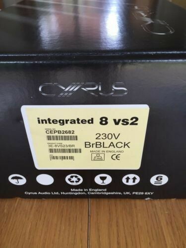 CYRUS 8 VS2 INTEGRATED AMPLIFIER- BLACK- WITH ORIGINAL BOX AND REMOTE ...