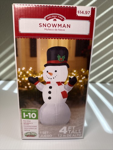 Holiday Time Christmas 48 in LED Lighted SNOWMAN Airblown Inflatable ...