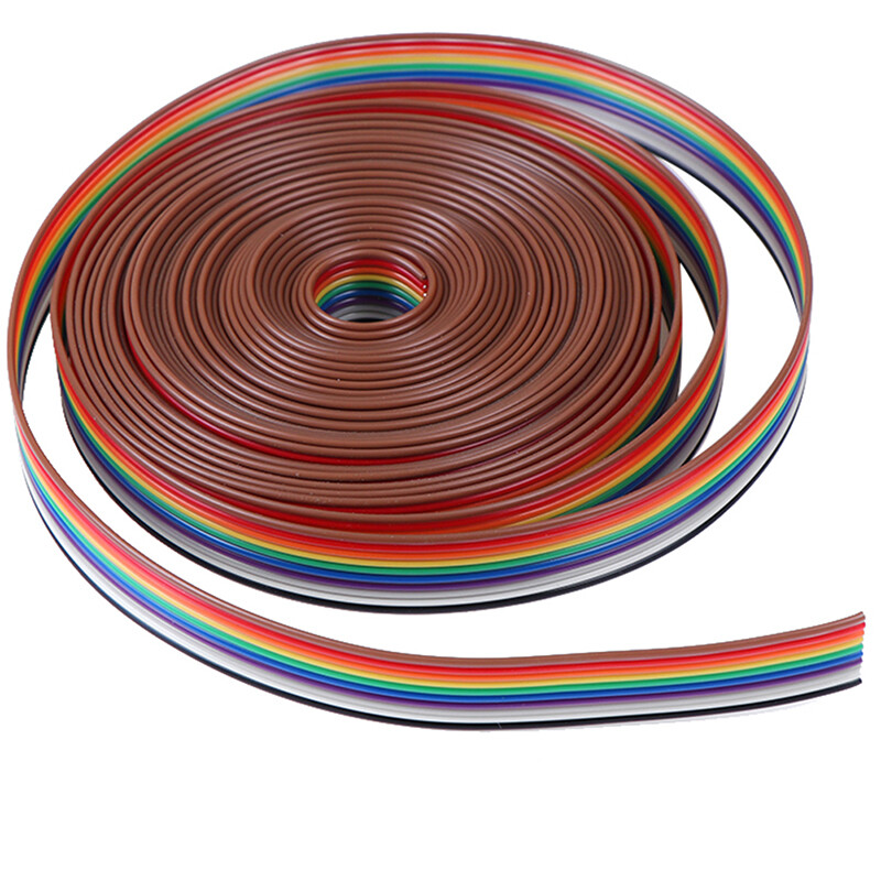 5 meters/lot Ribbon Cable 10 WAY Flat Cable Color Rainbow Ribbon Cable ...