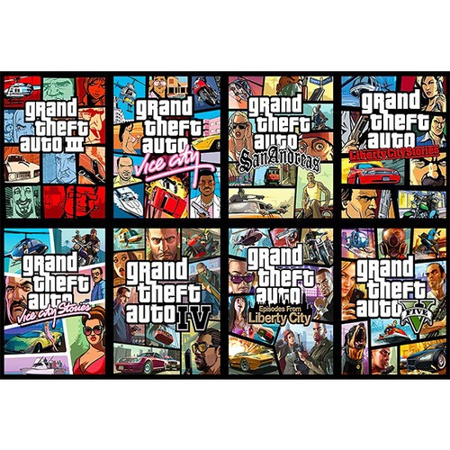 Grand Theft Auto V IV III 2 PS2 Poster High Quality 4x6 8x10 8.5x11 ...
