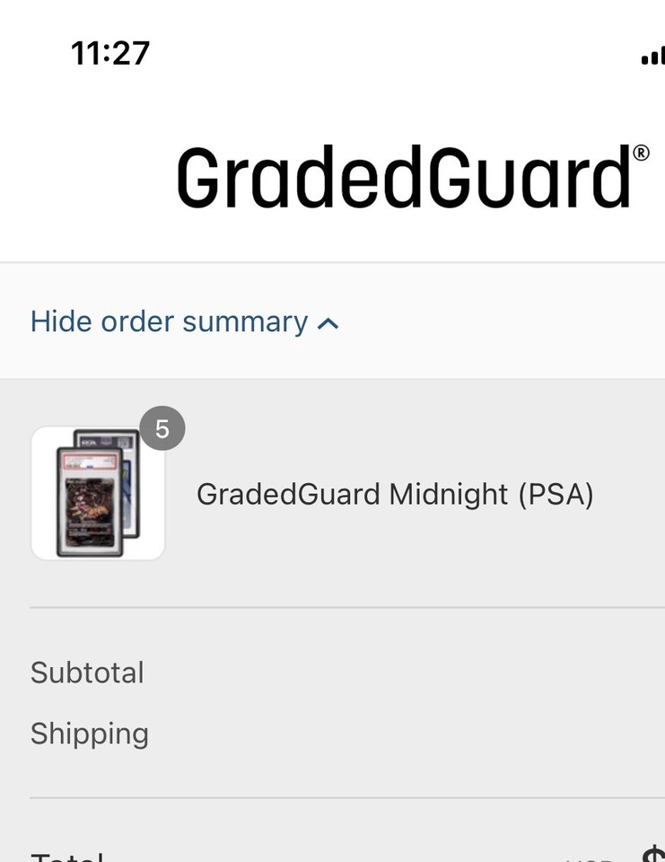 GradedGuard PSA Graded Case Guard Protector MIDNIGHT Limited Edition x5 pack | eBay
